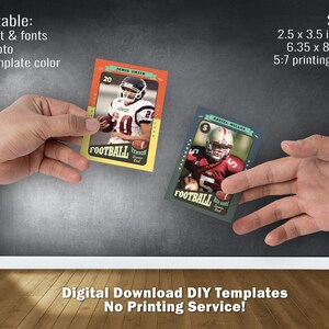 Retro Football Card Template, Football Trading Card Template, Sports ...