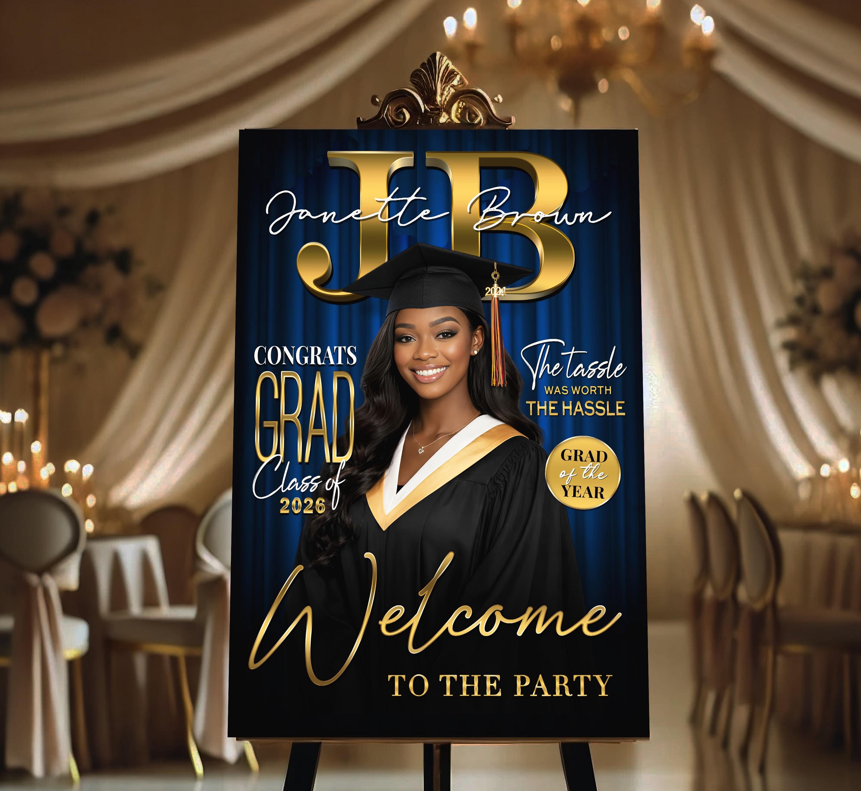 Custom Graduation Backdrop Class of 2026 Graduation Party Decor, Custom ...