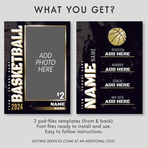 Basketball Card Template, Basketball Trading Card Template Team Gifts ...