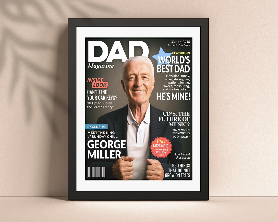 Fun Personalized Gifts for Dad, Custom Magazine Cover, Unique Fathers ...