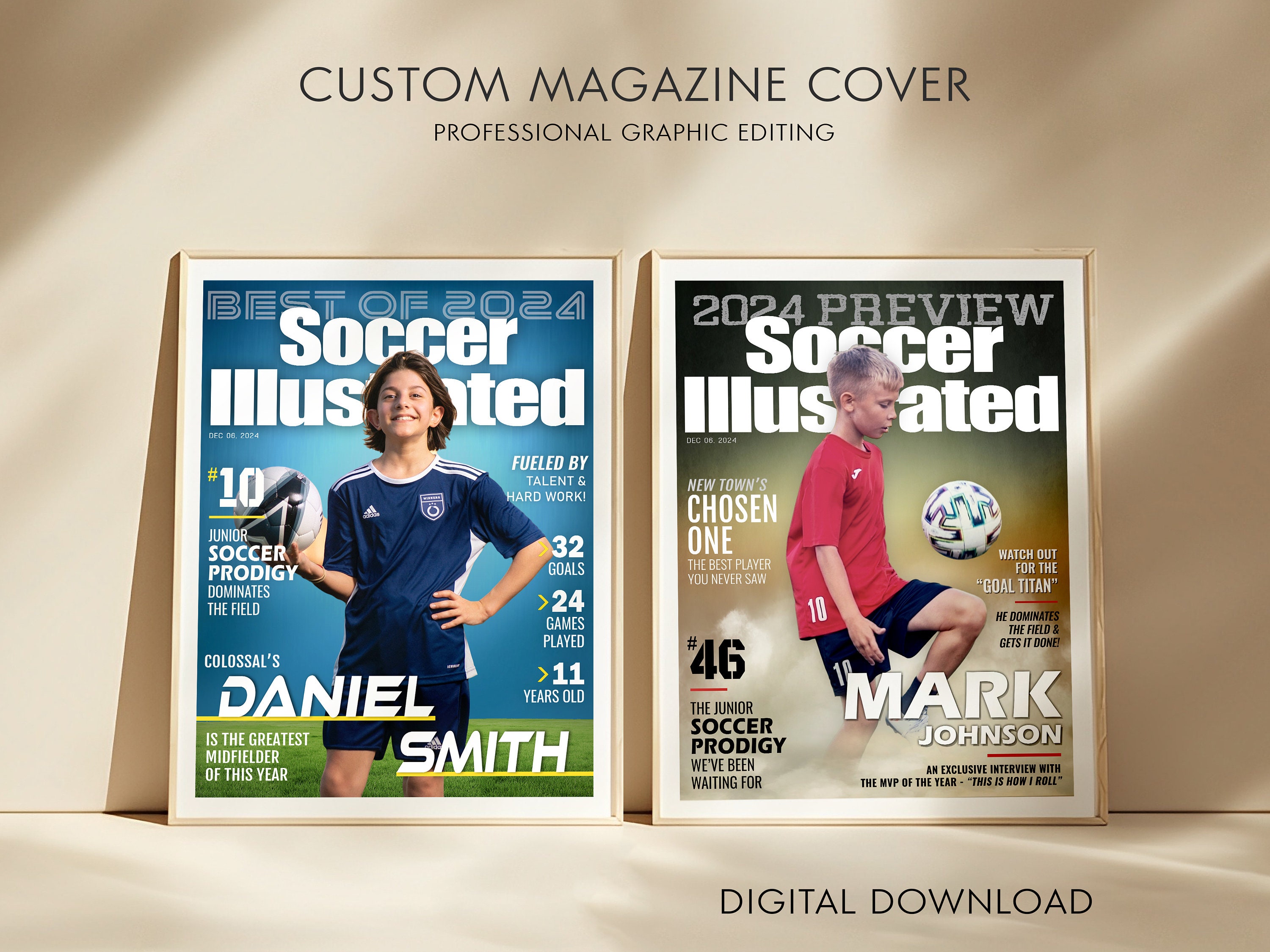 Soccer Magazine Cover Template