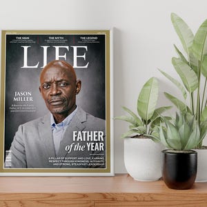 Father of the Year Custom Life Magazine Cover, Personalized Father's ...