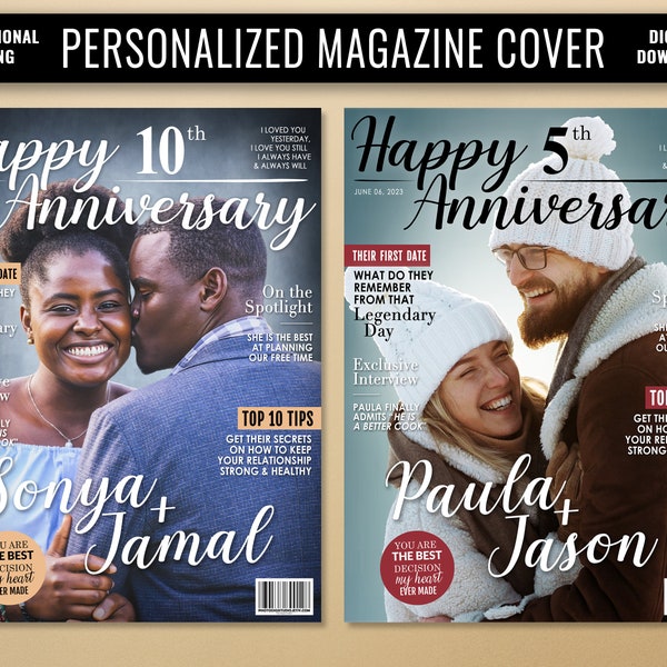 50th Anniversary Magazine Template - Etsy