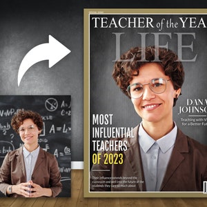 Personalized Teacher Gifts Custom Magazine Cover, Math Music Art ...