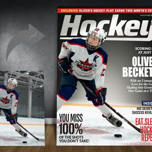 Custom Hockey Magazine Cover, Personalized Hockey Gifts, Unique Hockey ...