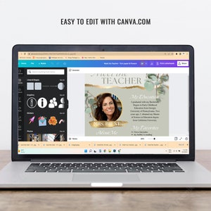 Meet the Teacher Eucalyptus and Gold Template Printable With Newsletter ...