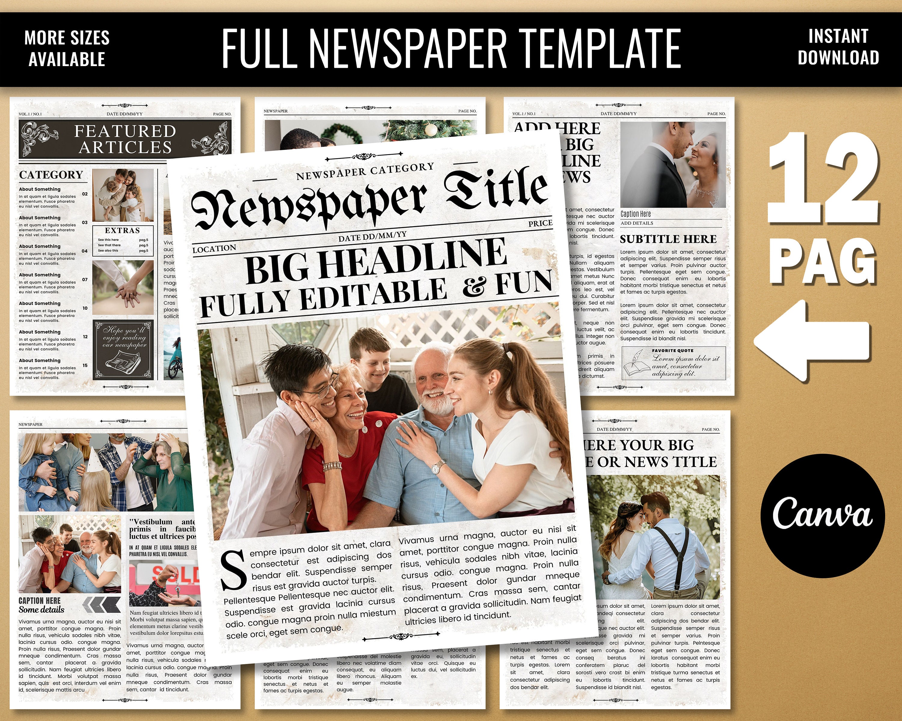 Newspaper Front Cover Template