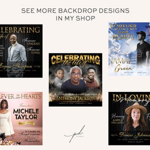 Custom Memorial Backdrop, Funeral Photo Banner, Bootleg Photo Banner ...