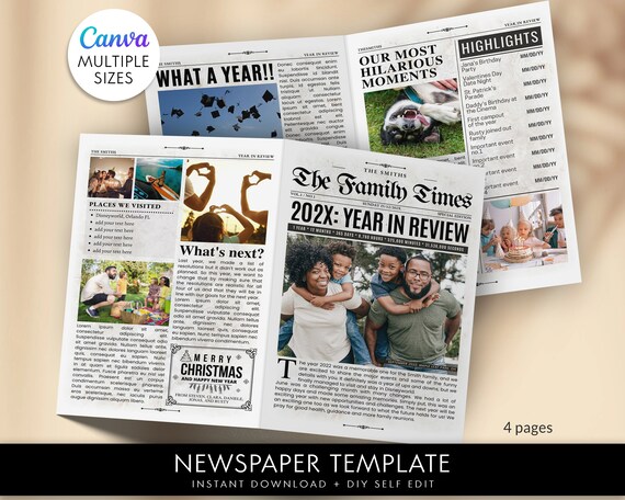 Folded Newspaper Template