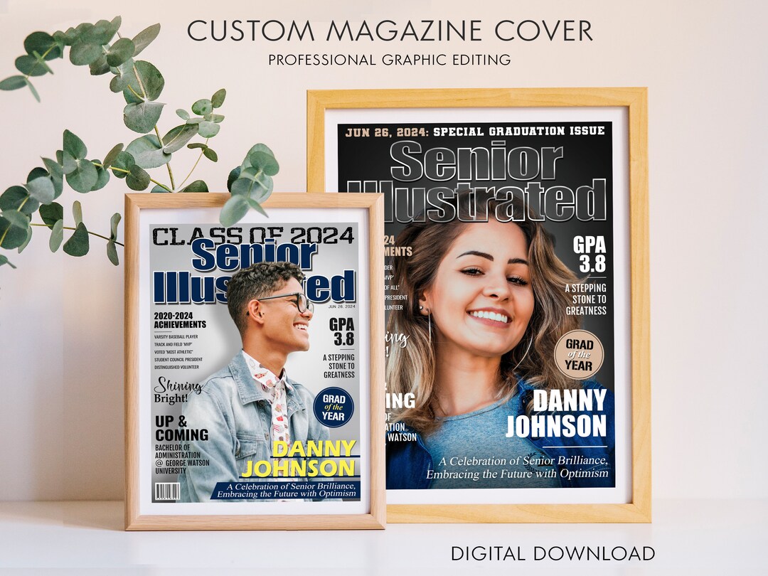 Senior 2025 Custom Magazine Cover, Senior Gifts Ideas for Athletes ...