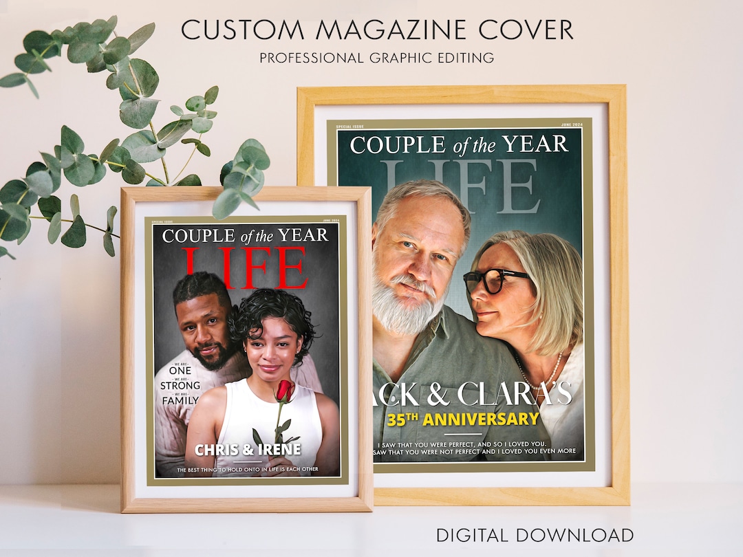 Couple of the Year Custom Magazine Cover, 50th Anniversary Card, 40th ...