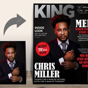Personalized Anniversary King and Queen Couple Magazine Cover, Custom ...