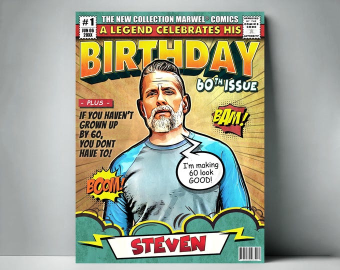Custom Comic Book Art - Superhero Cover Art - Custom Made Poster ...