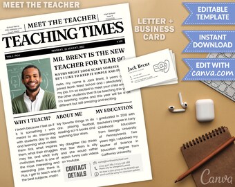 Editable Meet the Teacher Template Back to School Template - Etsy