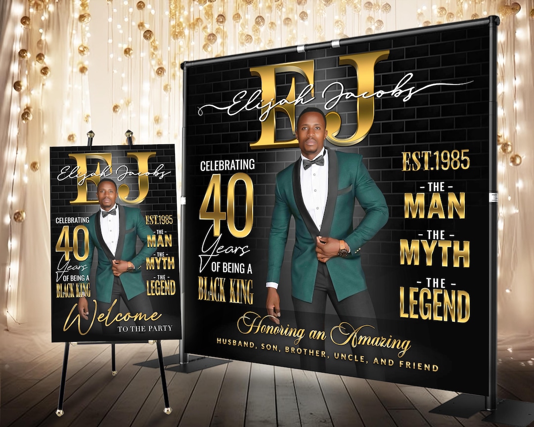 Custom Photo Birthday Banner for Men, Custom Welcome Sign With Photo ...