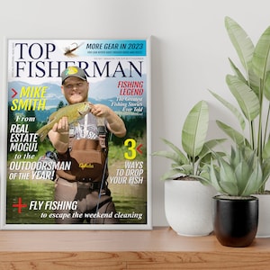 Custom Fishing Magazine Cover Personalized Fishing Gifts for Men, Fly ...