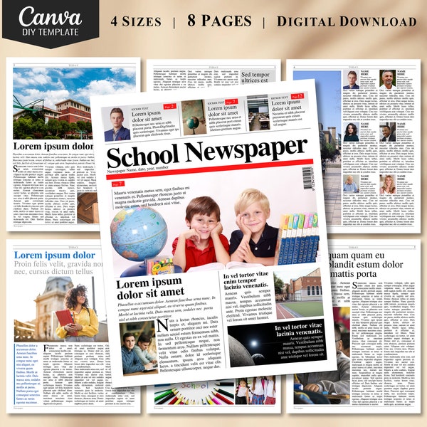 Newspaper Template - Etsy