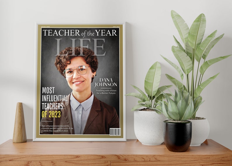 Personalized Teacher Gifts Custom Magazine Cover, Math Music Art ...