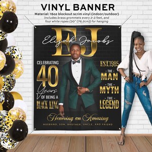 Custom Photo Birthday Banner for Men, Custom Welcome Sign With Photo ...