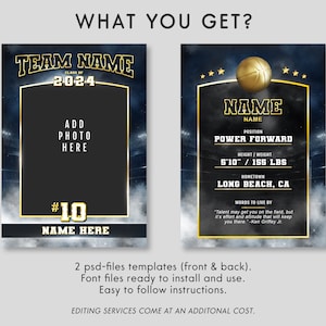 Custom Basketball Card Template, Stadium Trading Card Template PSD ...