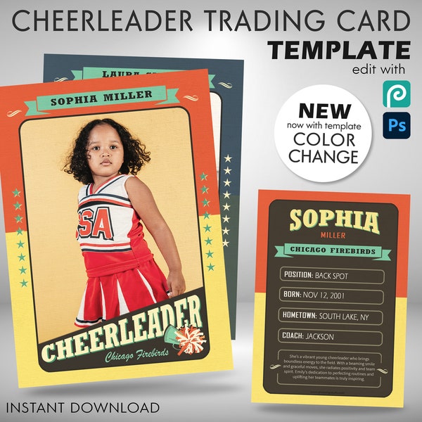 Cheerleader Card - Etsy