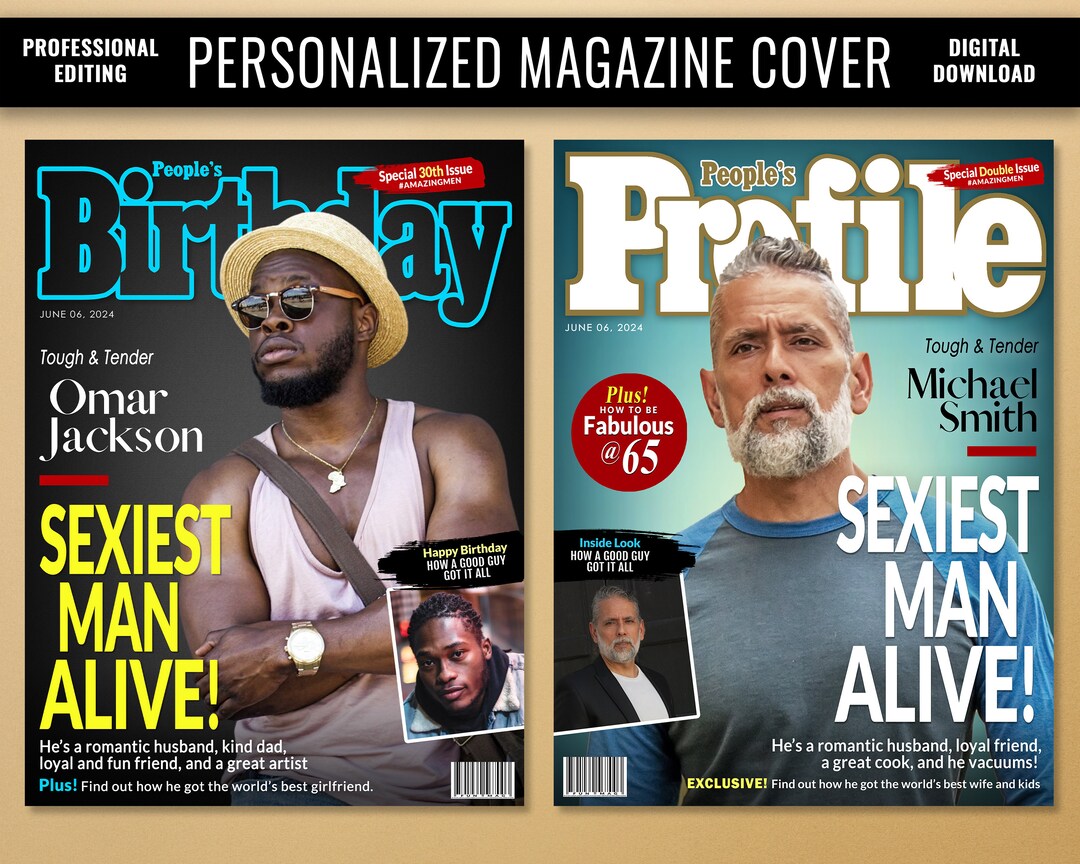 Custom Magazine Cover Sexiest Man Alive 30th 40th 50th - Etsy
