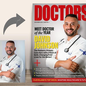 Personalized Doctor Gift Custom Magazine Cover, Doctor Portrait From ...