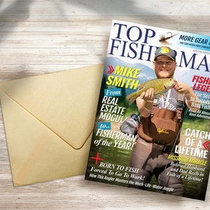 Custom Fishing Magazine Cover Personalized Fishing Gifts for Men, Fly ...