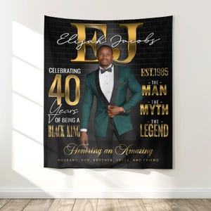 Custom Photo Birthday Banner for Men, Custom Welcome Sign With Photo ...
