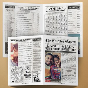 Paper Anniversary Gift for Couples, Personalized Couples Newspaper ...