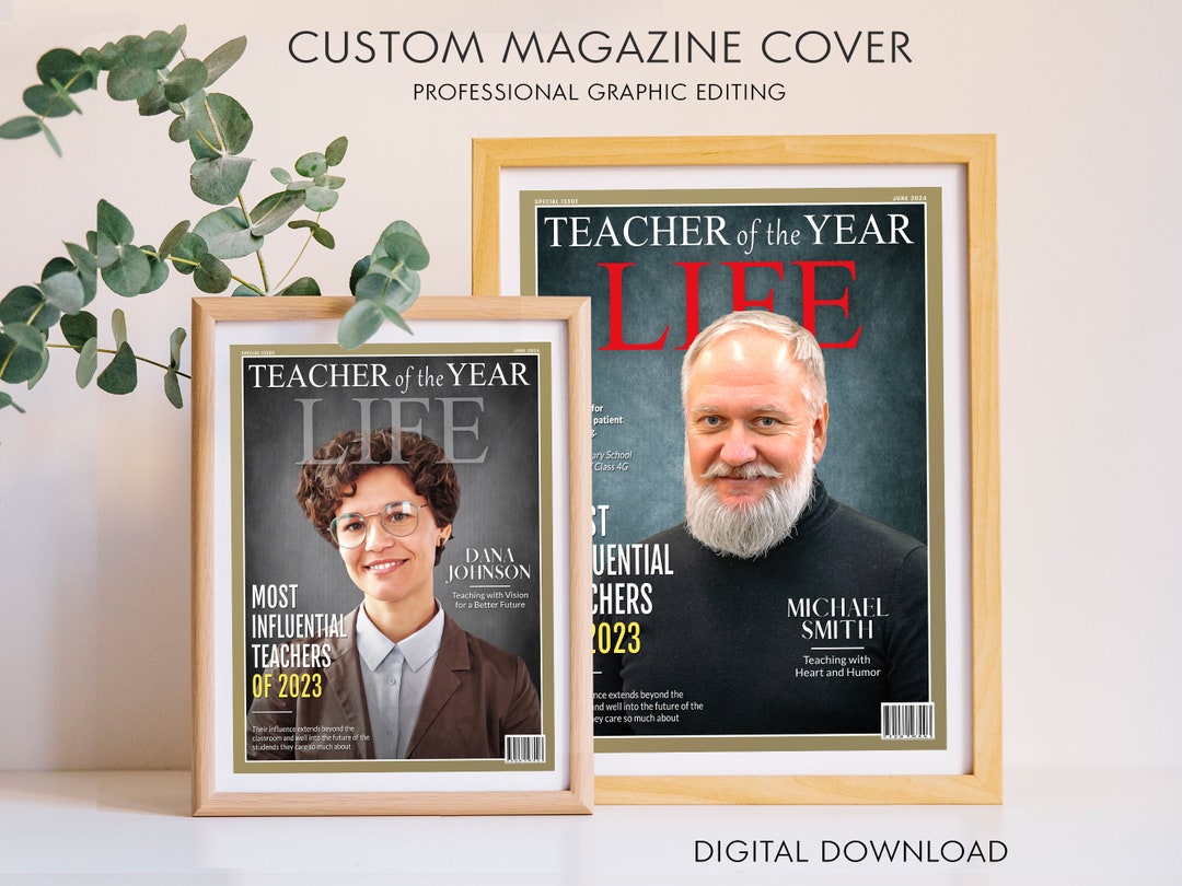 Personalized Teacher Gifts Custom Magazine Cover, Math Music Art ...