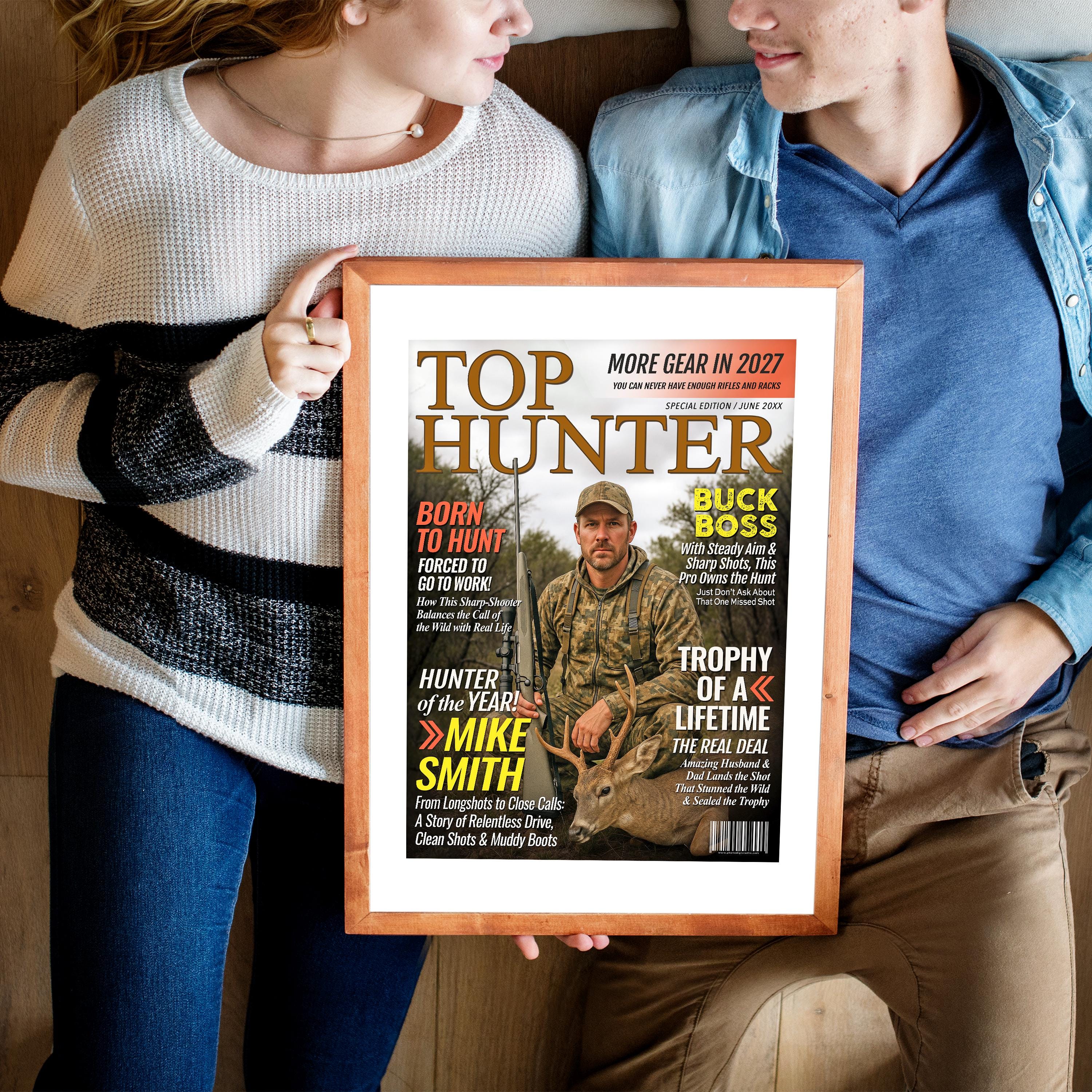 Custom Hunting Magazine Cover, Personalized Hunting Gifts for Men, Deer ...