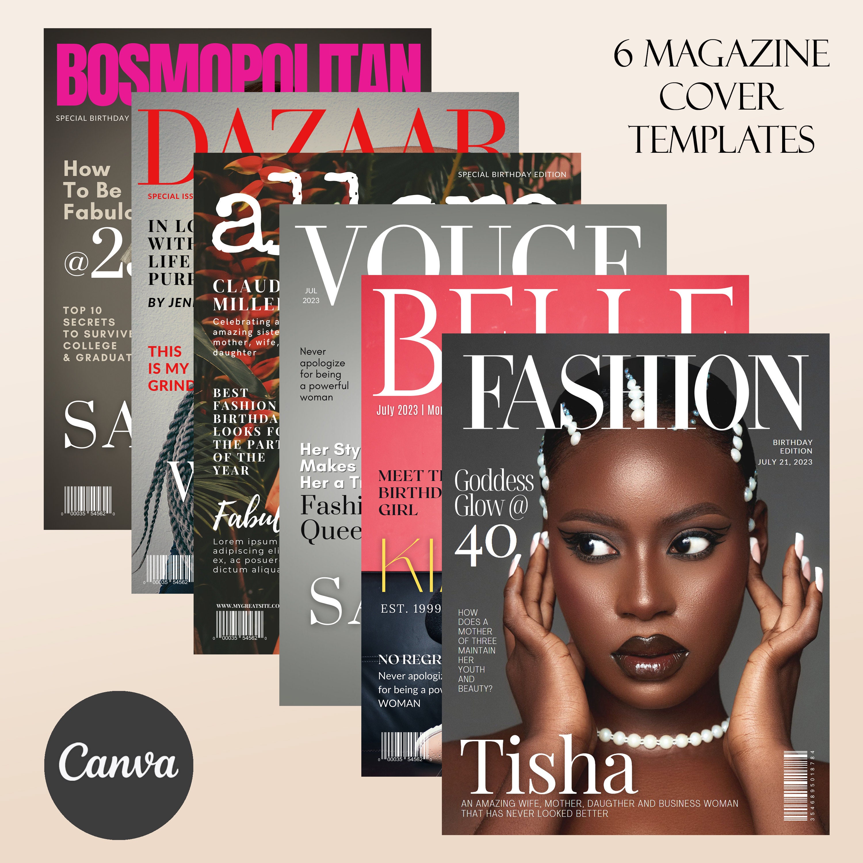 Fashion Magazine Cover Layout