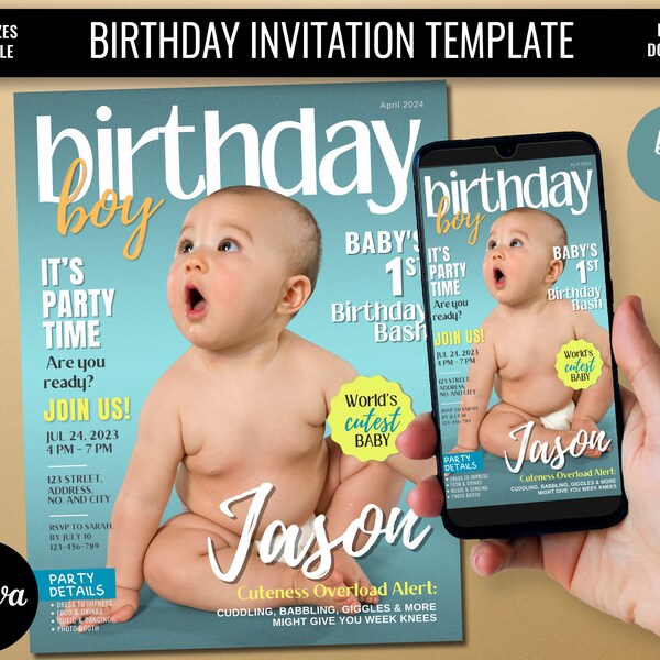 Magazine Invitation - Etsy