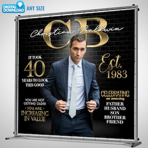 50th Birthday Backdrop - Etsy