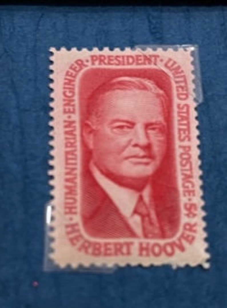 1269. 1965 Mint 5 Cent Unused Herbert Hoover Presidential Stamp Mounted ...