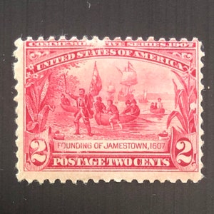 329. 1907 2c Jamestown Commemorative: Founding of Jamestown - Etsy