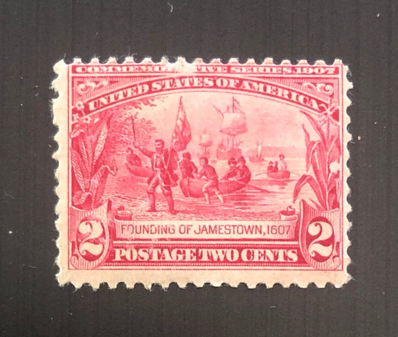 329. 1907 2c Jamestown Commemorative: Founding of Jamestown - Etsy