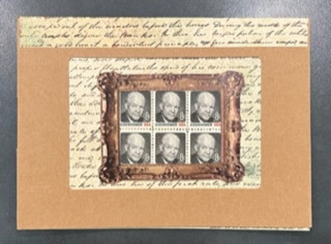 1394. Six 1971 Mint 8 Cent Unused Stamps Featuring President Dwight D ...