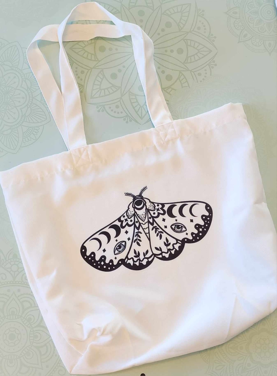 Celestial Moth Tote Bag, Magical Moth Tote Bag, Magic Tote Bag, Basic ...