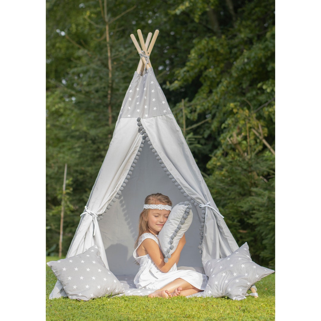 Beautiful Children's Play Tent TIPI SET Teepee 7 Elements Indian Tent ...