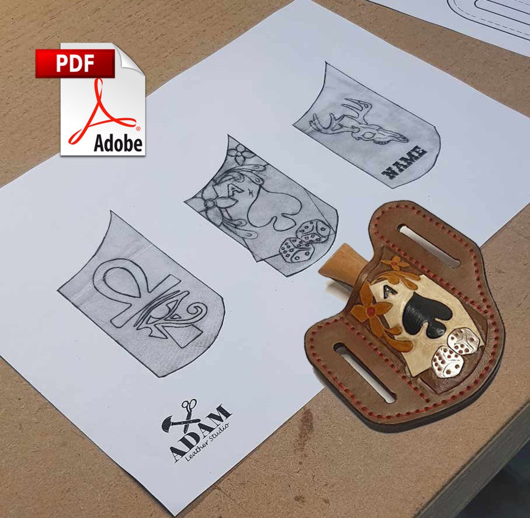 Pancake Sheath, Right or Left Hand Carry for Pocket Knife, With Leather ...