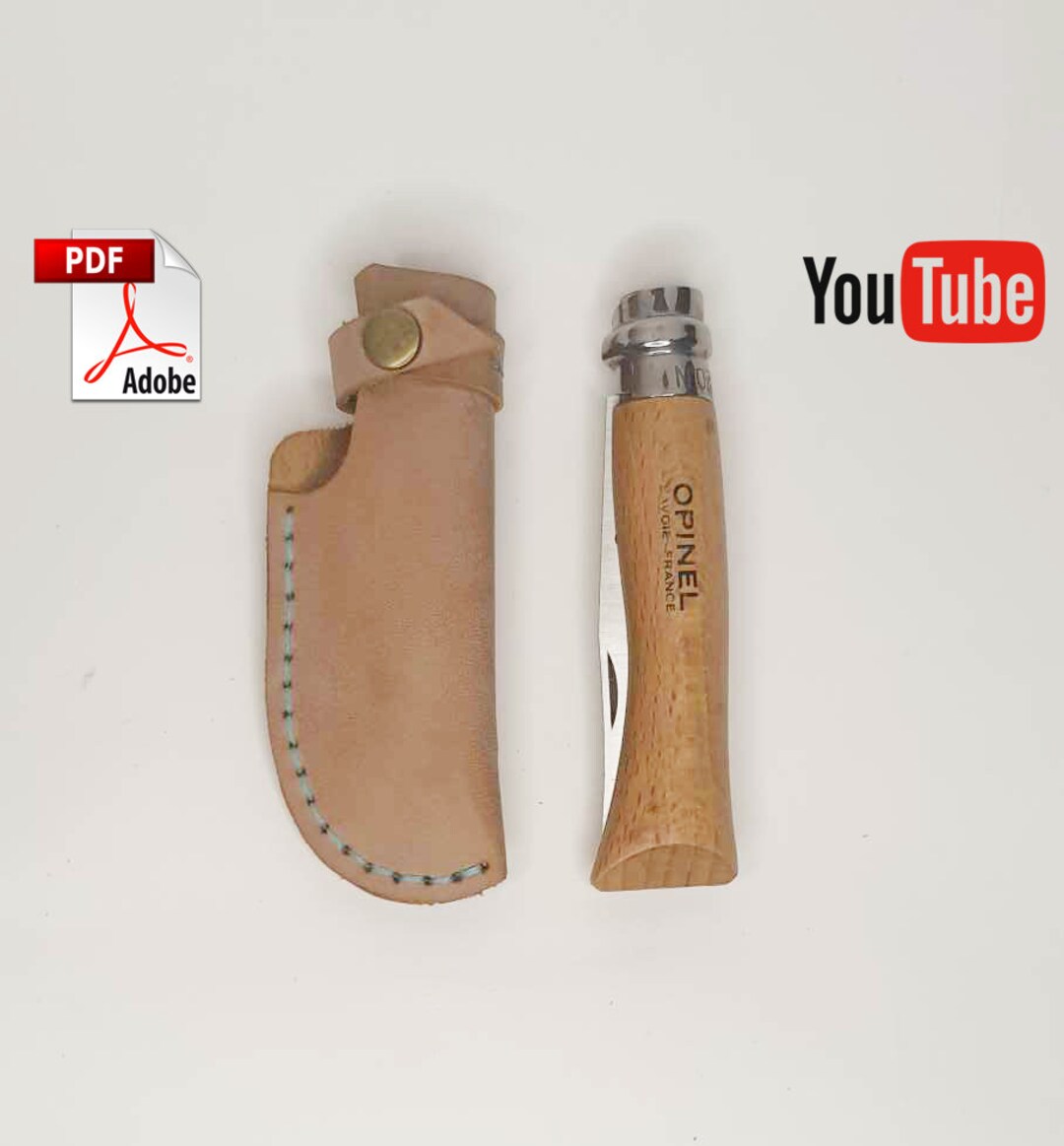 Leather Knife Sheath Pattern for Opinel 7 8 9 (PDF) - Etsy