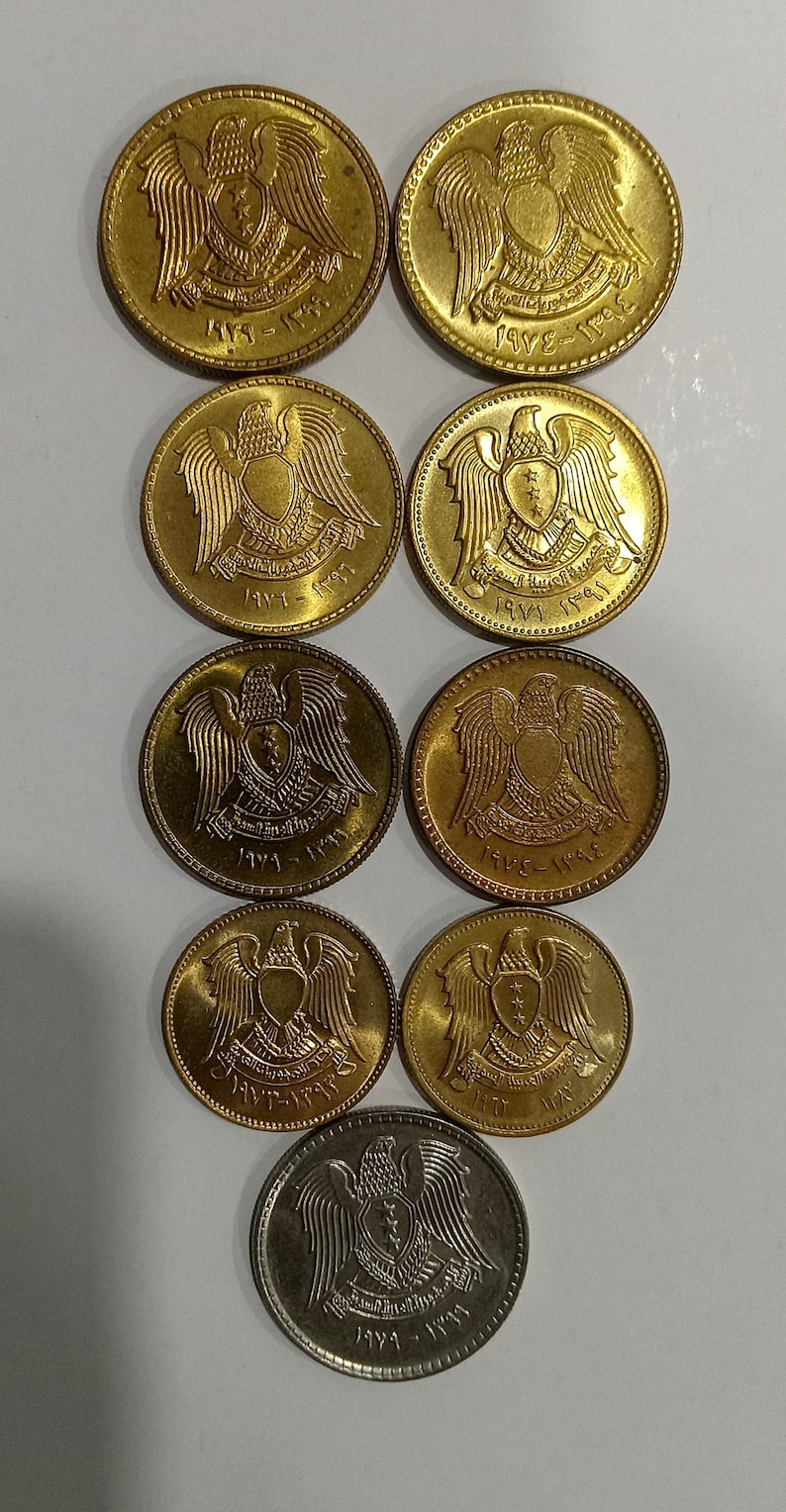 Lot 1960s70s Syria Au- Uncirculated 9 Coins - Etsy
