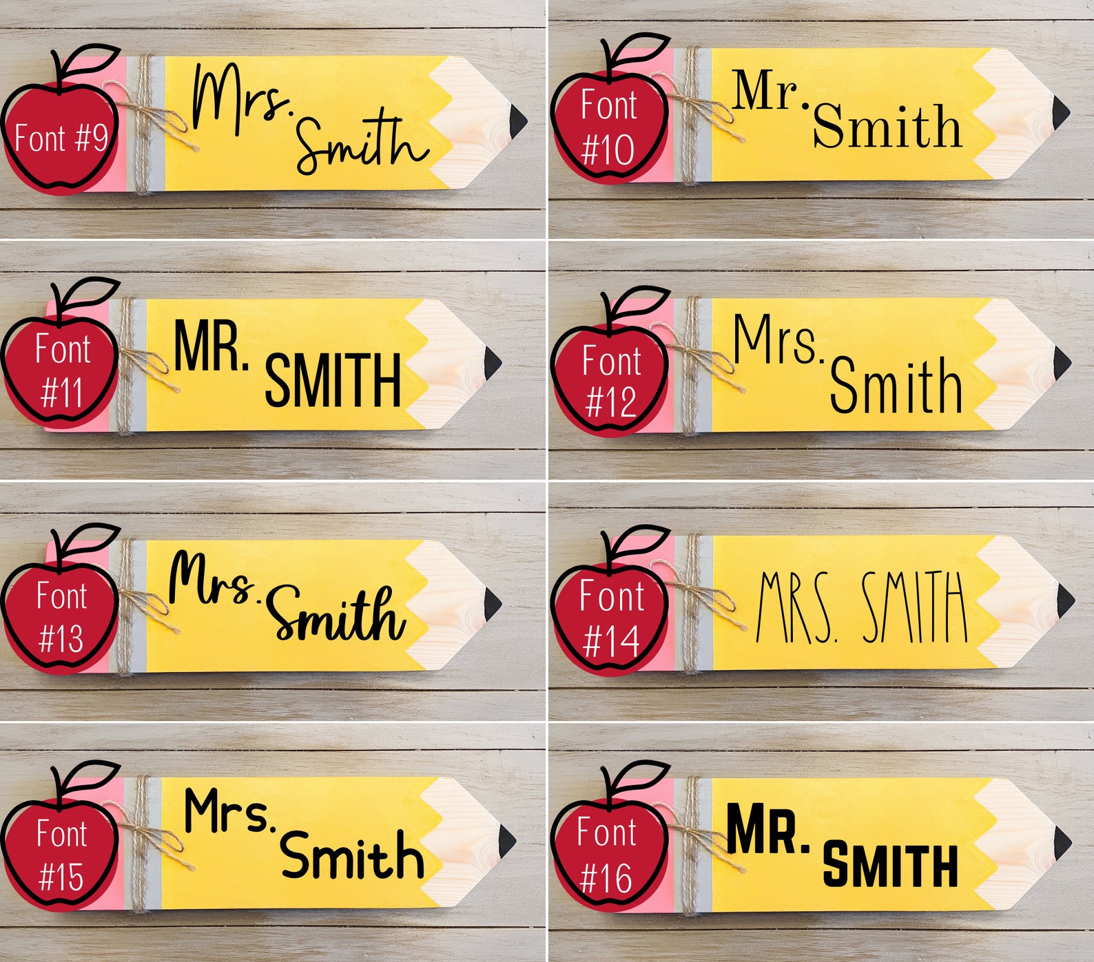 Personalized Teacher Name Wood Pencil Classroom Sign Desk - Etsy
