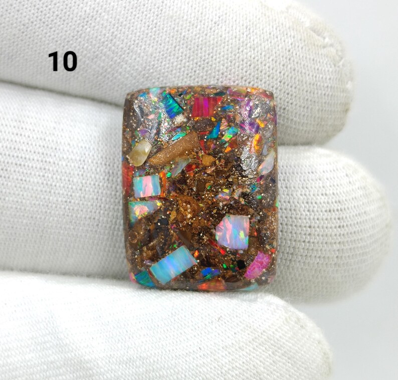 Boulder Opal Cabochon: Aurora Opal Mix Shape, AAA Quality - Etsy