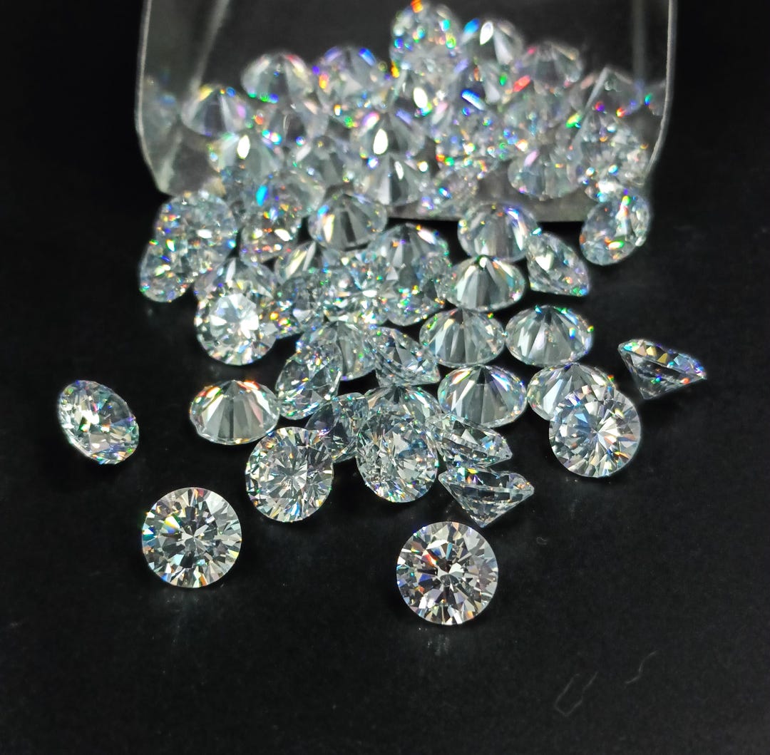 Cubic Zirconia AAA Quality Cubic Zirconia Round Shape White-colors CZ ...