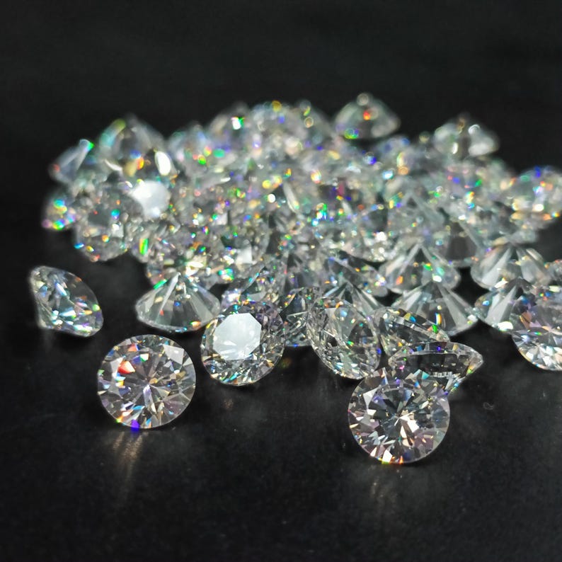 Cubic Zirconia AAA Quality Cubic Zirconia Round Shape White-colors CZ ...