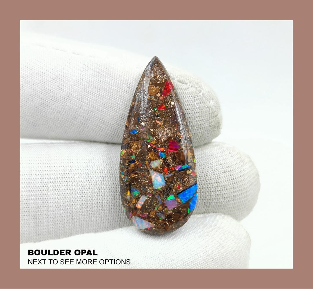 Boulder Opal Cabochon: Aurora Opal Mix Shape, AAA Quality - Etsy