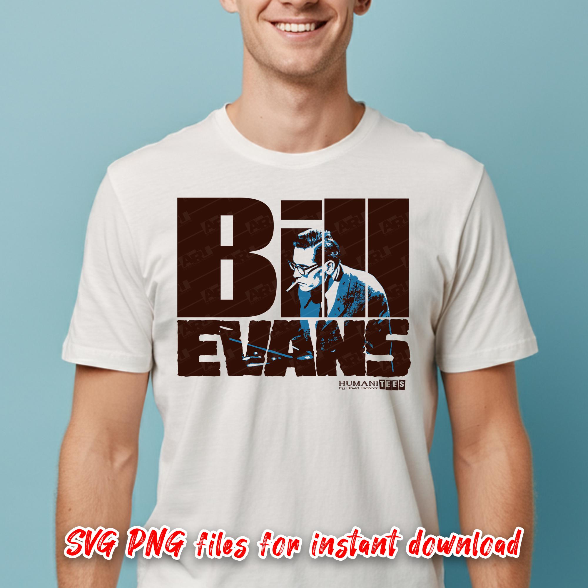 Bill Evans Jazz Pianist Design (PNG SVG PDF Digital Download) - Etsy